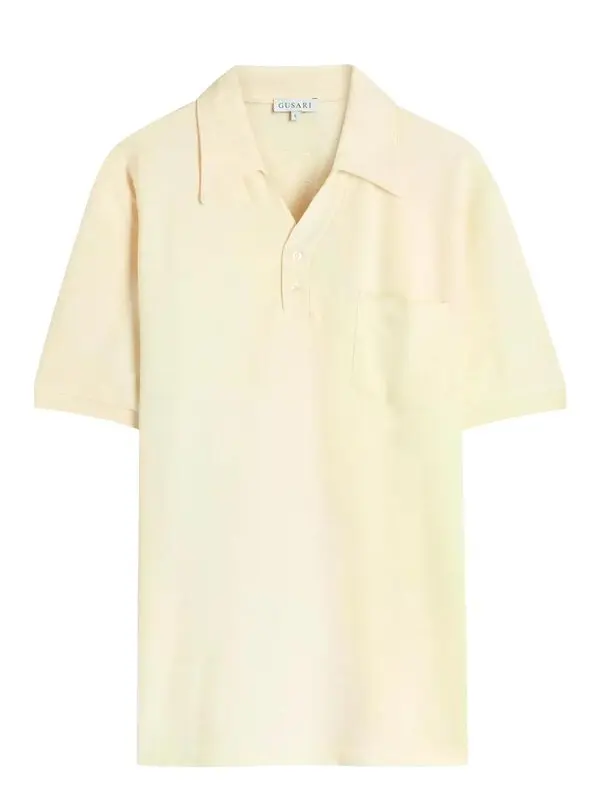 GUSARI Pocket-chest Polo Shirt - Neutrals