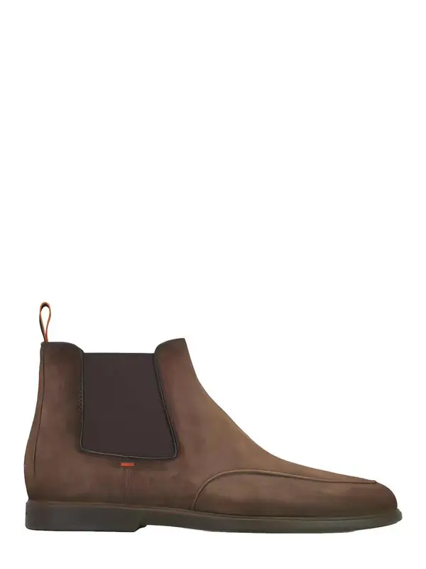 Santoni Chelsea Suede Boots - Brown