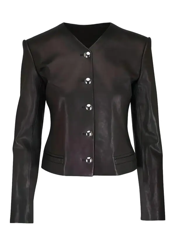 Khaite Nara Leather Jacket - Black