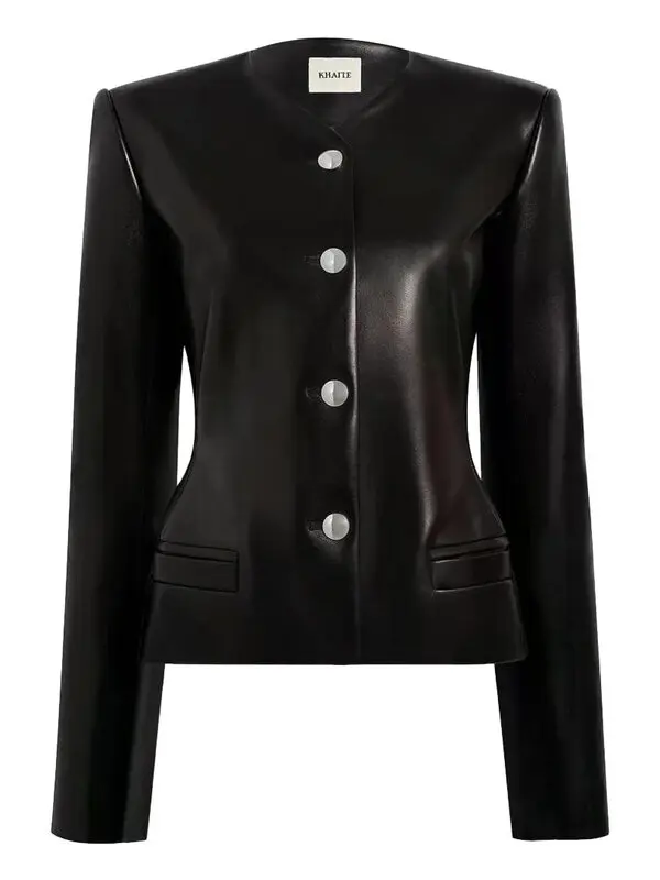 Khaite Nara Leather Jacket - Black