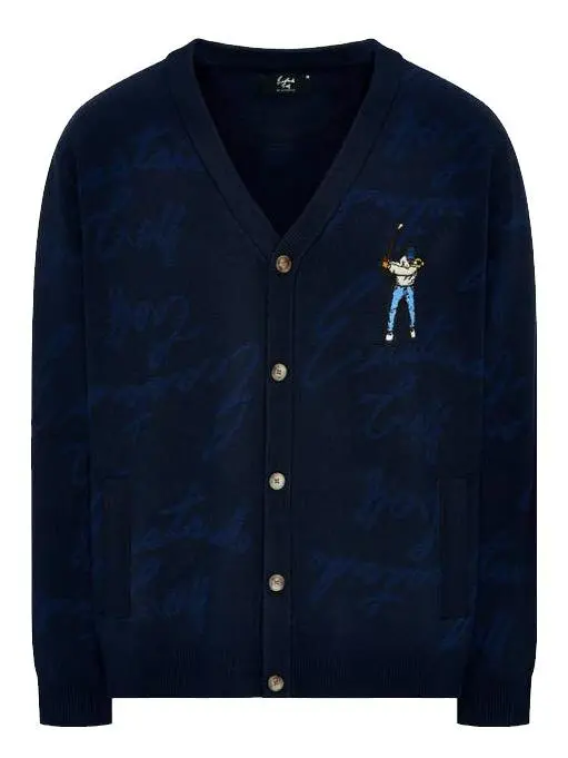 EASTSIDE GOLF Signature Knit Cardigan - Midnight Navy