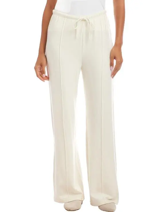 Karen Kane Drawstring Pintuck Sweatpants - Cream