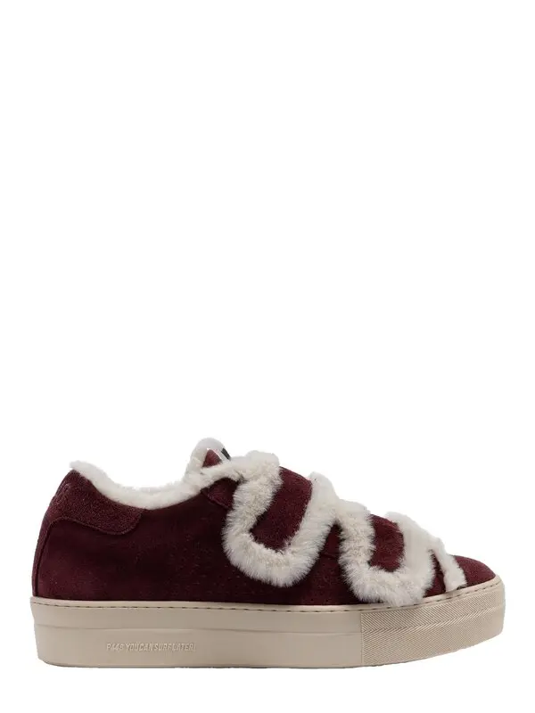 P448 Thea Venice Platform Sneakers - Burgundy Bord