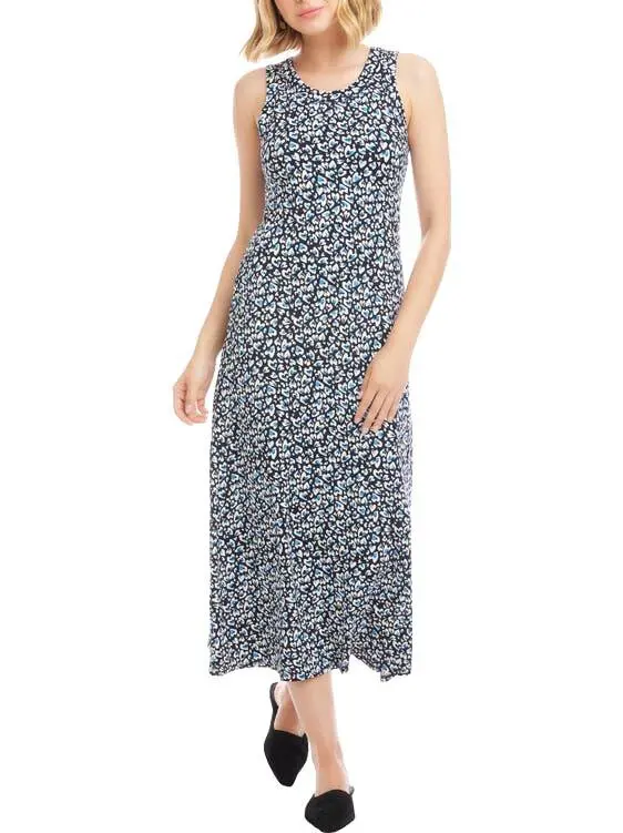 Karen Kane Painted Heart Sleeveless Midi Dress - Print
