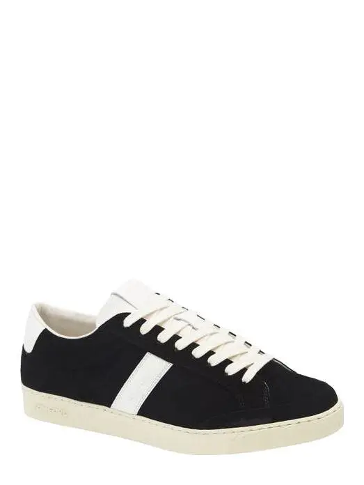 TOM FORD Logo Suede Low-top Sneakers - Black/cream