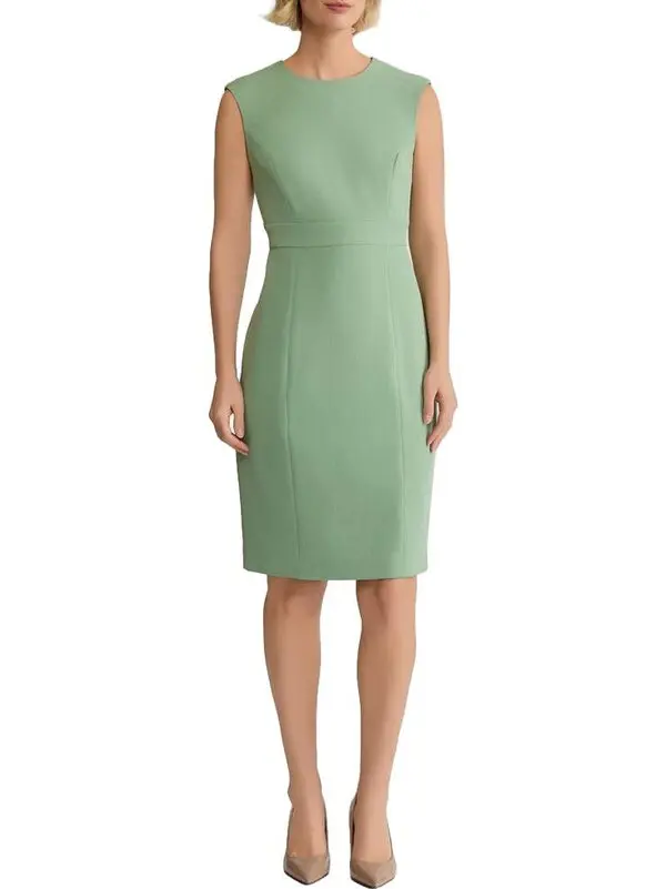 KASPER Cap Sleeve Sheath Dress - Loden Dusk