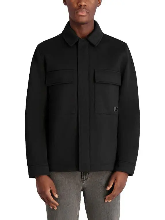 Karl Lagerfeld Twill Shirt Jacket - Black