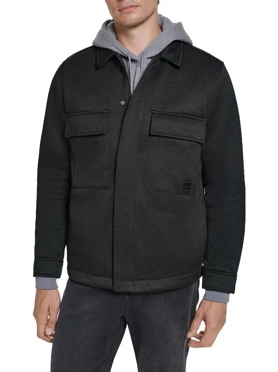Karl Lagerfeld Twill Shirt Jacket - Black