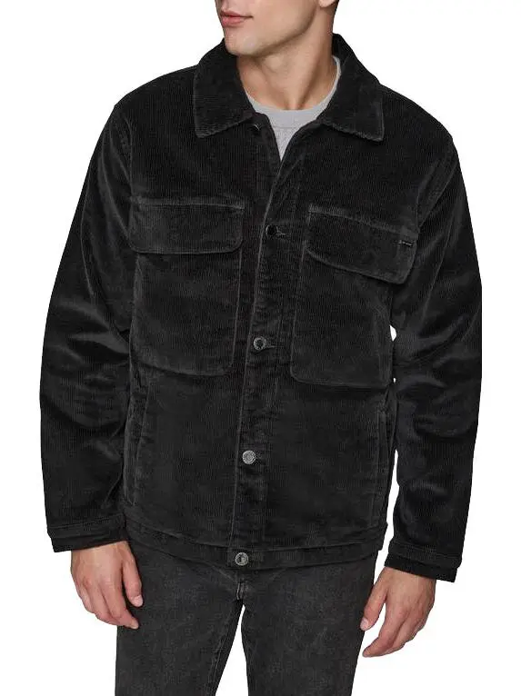 Karl Lagerfeld Corduroy Shirt Jacket - Black