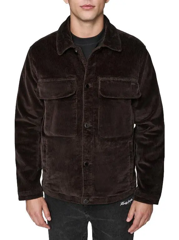 Karl Lagerfeld Corduroy Shirt Jacket - Brown