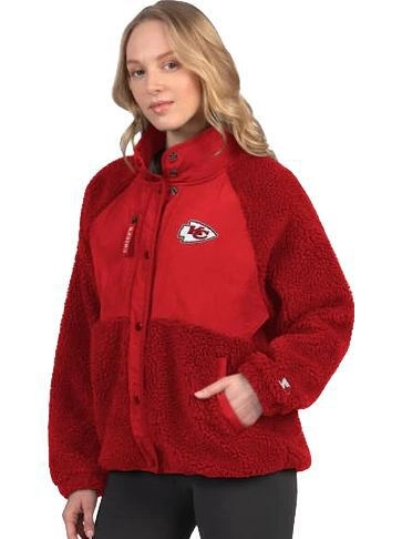 STARTER Kansas City Chiefs On The Ball Sherpa Jacket - Red