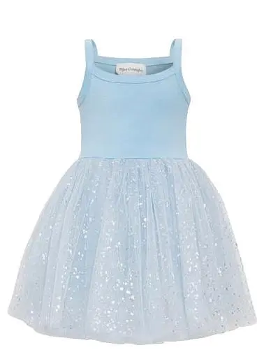 MINI CELEBRITIES Sleeveless Sparkle Tulle Dress - Sparkle Blue