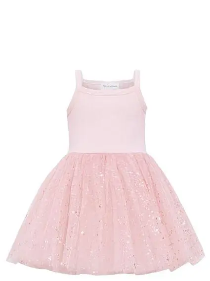 MINI CELEBRITIES Sleeveless Sparkle Tulle Dress - Sparkle Pink