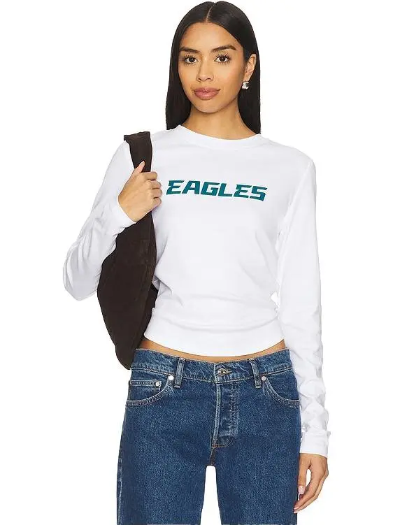 Terez X Eagles Long Sleeve Baby Tee - White