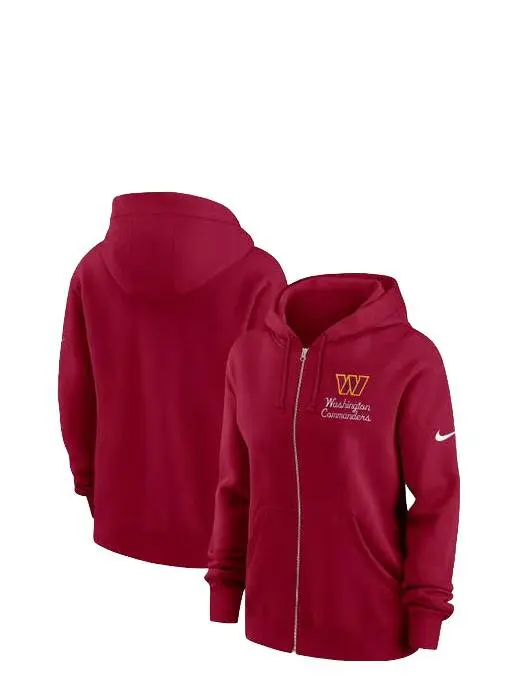 Nike Washington Commanders Phoenix Rewind Full-zip Hoodie - Burgundy