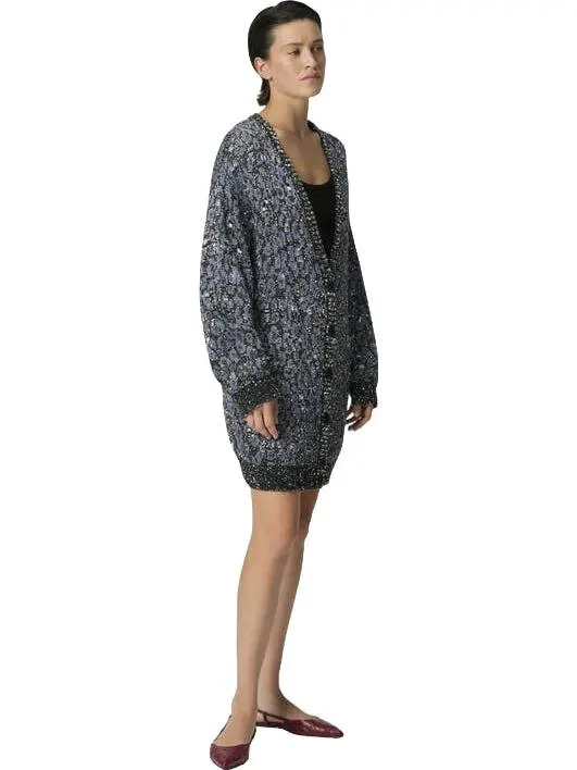 Missoni Oversized Jacquard Knit Cardigan With Animalier Pattern - Multicoloured
