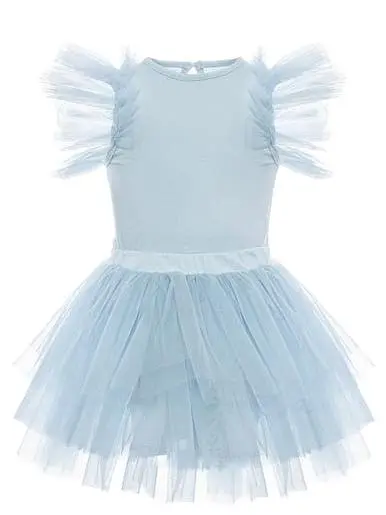 MINI CELEBRITIES One-shoulder Ruffle Tutu Dress - Cool Blue