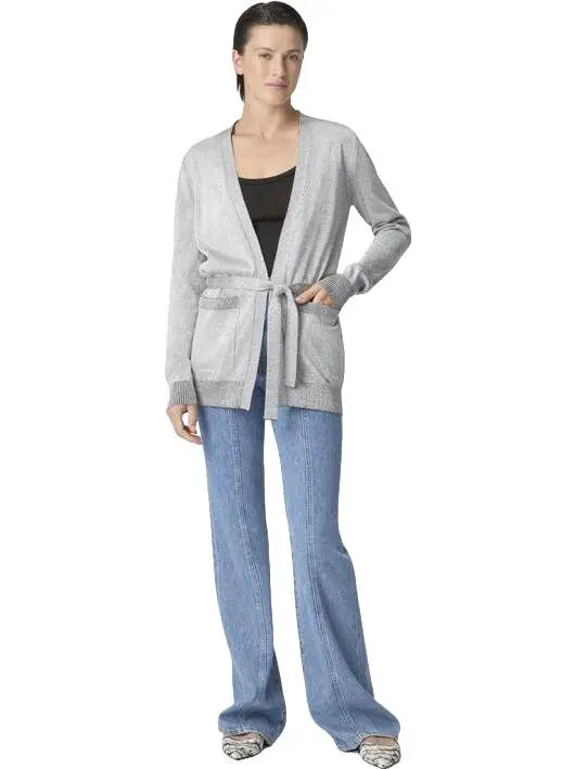 Missoni Viscose Lamé Cardigan With Belt - Light Blue
