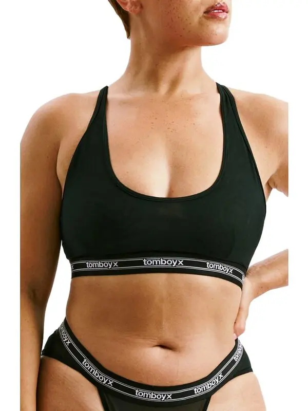 TOMBOYX Powermesh Bralette - Black