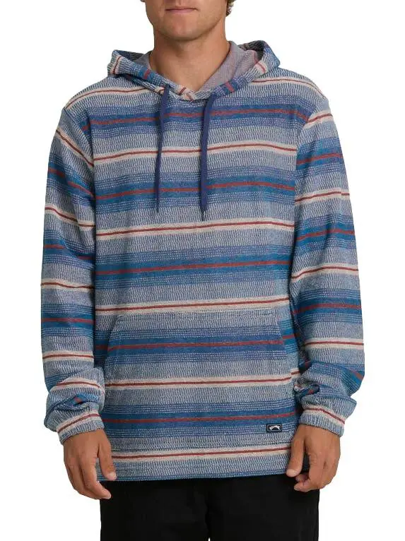 BILLABONG Flecker Diego Striped Cotton Hoodie - Dark Denim
