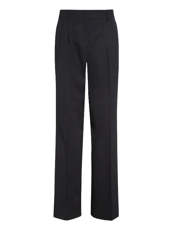 Akris Fabri Pleated Wool Pants - Black