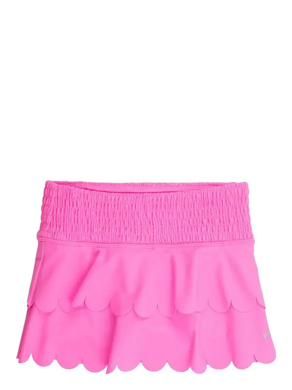 RUFFLEBUTTS Upf 50+ Active Tiered Flare Skort - Neon Pink