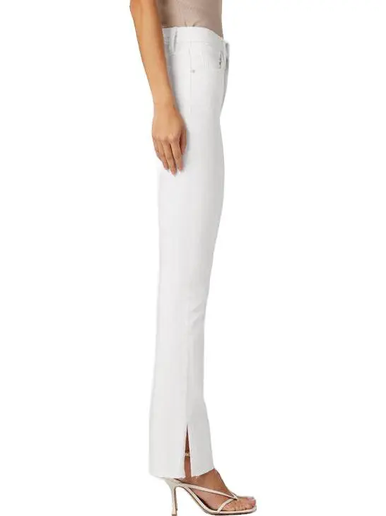 Hudson Jeans Barbara High-rise Baby Bootcut Jean With Slit Hem - White