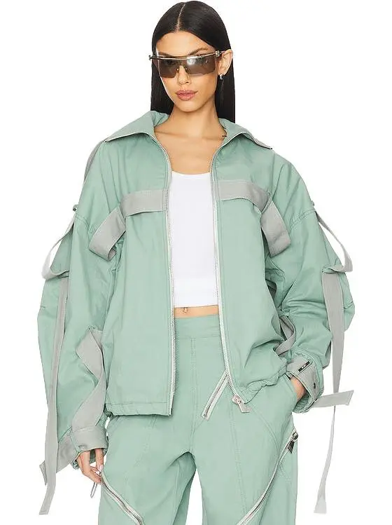 Attico Bomber Jacket - Sage Green