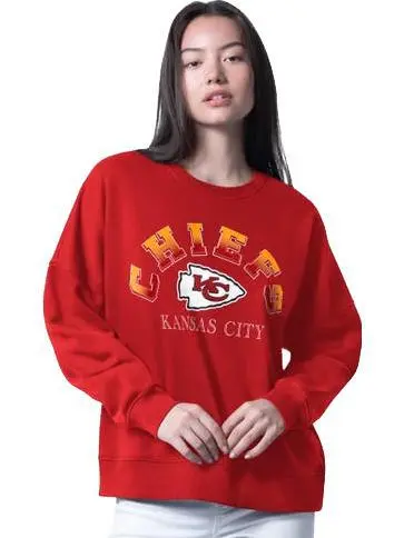 G-III 4HER BY CARL BANKS Kansas City Chiefs Oversized Feud Sweatshirt - Red