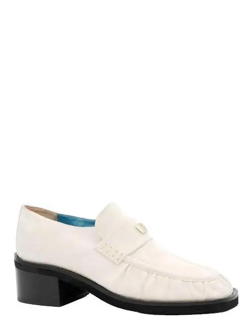 VALENTINA RANGONI Cortina Block Heel Loafer - White