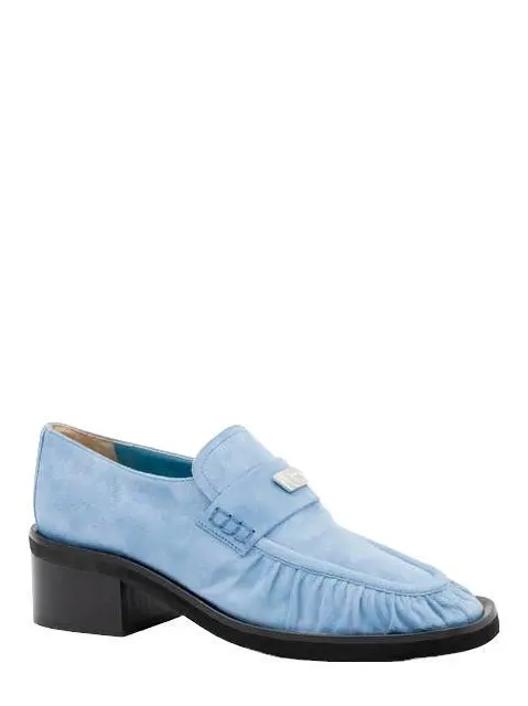 VALENTINA RANGONI Cortina Block Heel Loafer - Blue