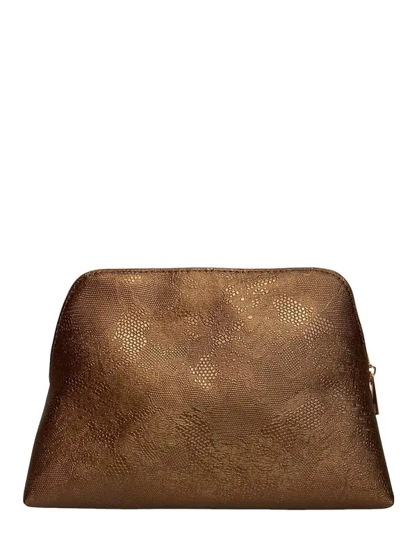 YOUZEY Metallic Makeup Bag - Brown