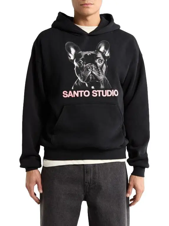 SANTO STUDIO Graphic Hoodie - Black