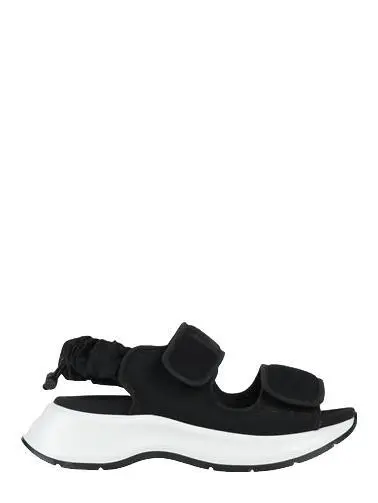 Hogan Textile Fiber Sandals - Black