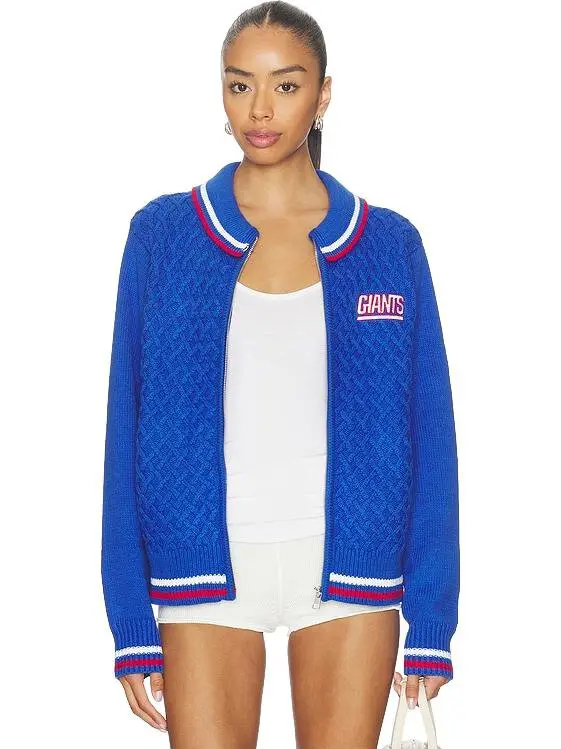 Terez X Giants Mixed Knit Jacket - Blue