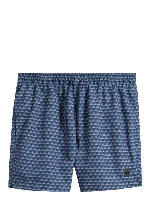 BOSS Recycled Polyester Swim Trunks - Navy