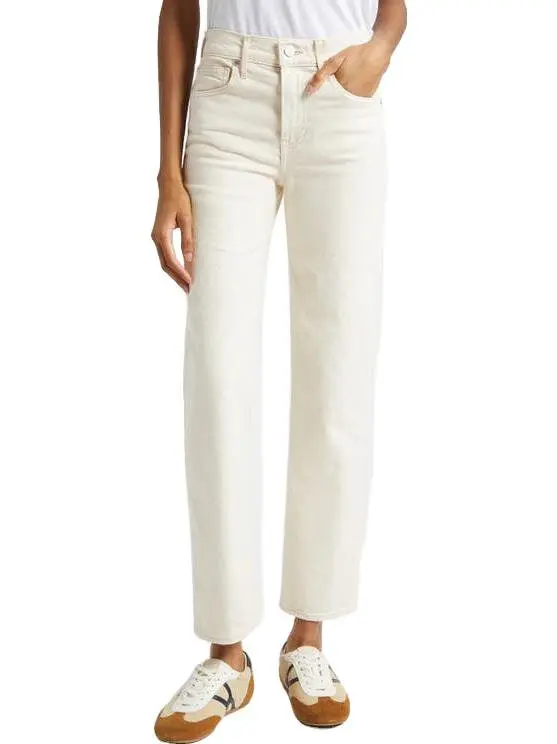 Veronica Beard Leah Straight-leg Jeans - Ecru