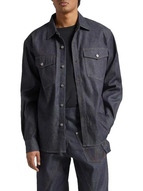 JW Anderson Oversize Denim Button-up Shirt - Indigo