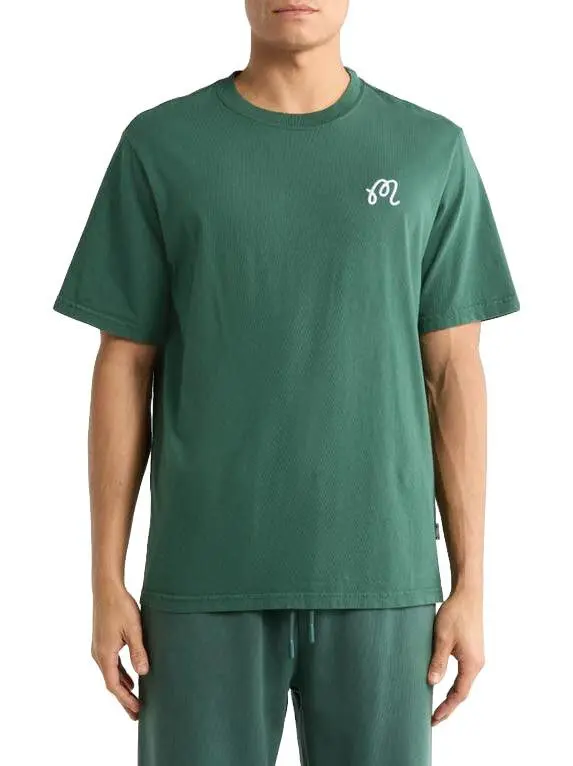 MALBON Bermuda Brumal Buckets Embroidered Graphic T-shirt - Hunter Green