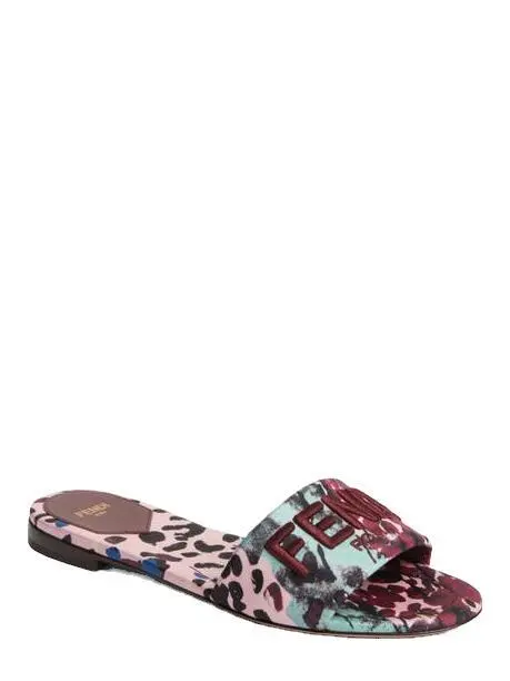 Fendi Signature Slide Sandal - Pink