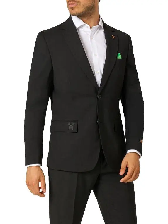 Opposuits Minecraft Daily Slim Fit Suit Jacket - Black
