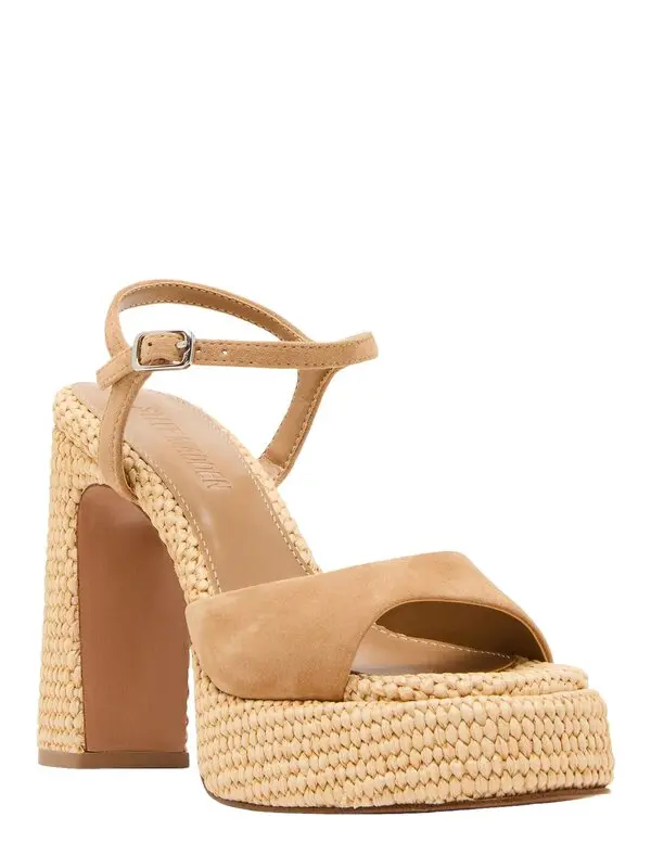Steve Madden Liandra Platform Sandal - Tan Suede