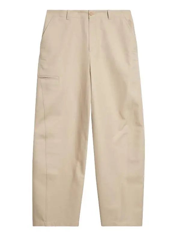 Givenchy Couture Seam Cotton Twill Workwear Pants - Beige