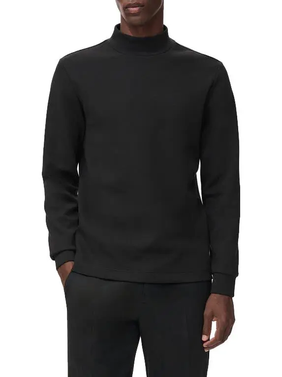 Mango Slim-fit Mock Neck Thermolite® T-shirt - Black