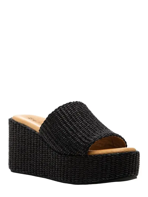 275 CENTRAL Sienna Platform Slide Sandal - Black