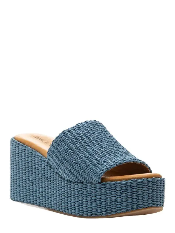 275 CENTRAL Sienna Platform Slide Sandal - Jeans