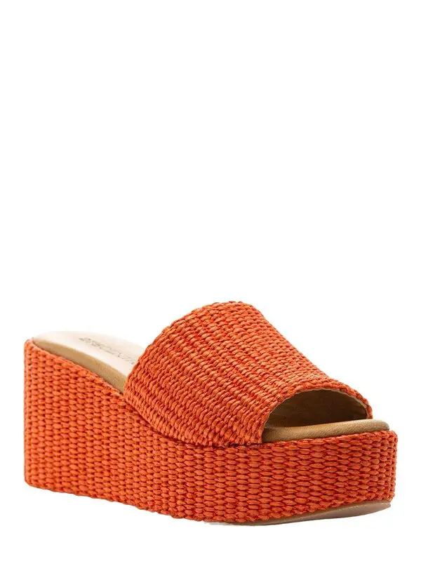 275 CENTRAL Sienna Platform Slide Sandal - Orange