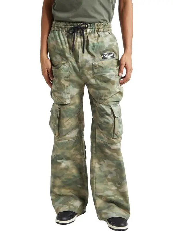 Amiri Print Drawstring Cargo Pants - Camo