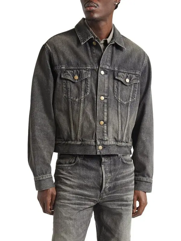 Fear Of God Denim Trucker Jacket - Worn Black Worn Black