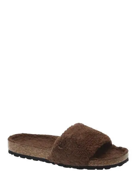 Cordani Mylie Faux Fur Slide Sandal - Brown